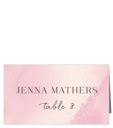 Blushing Gold Wedding Menus by Basic Invite