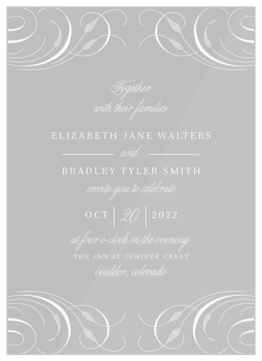 Clear Wedding Invitations, Transparent Wedding Invitations - Basic Invite