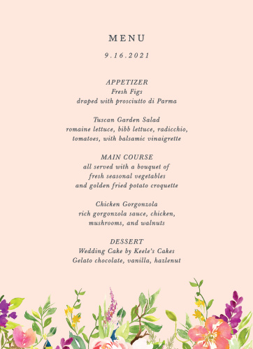 Spring Peach Response Cards by Basic Invite