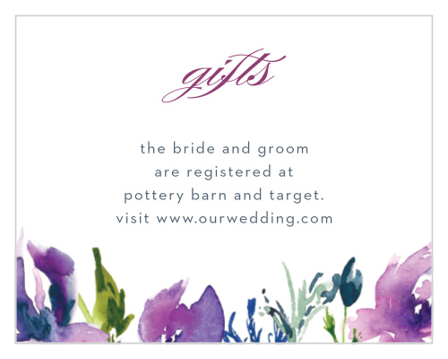 Lavender Blooms Accommodation Cards by Basic Invite