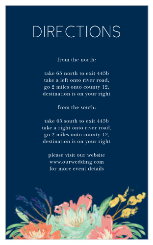 Tropical Blooms Accommodation Cards by Basic Invite