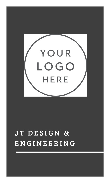 Engineer Monogram Logo Business Cards by Basic Invite