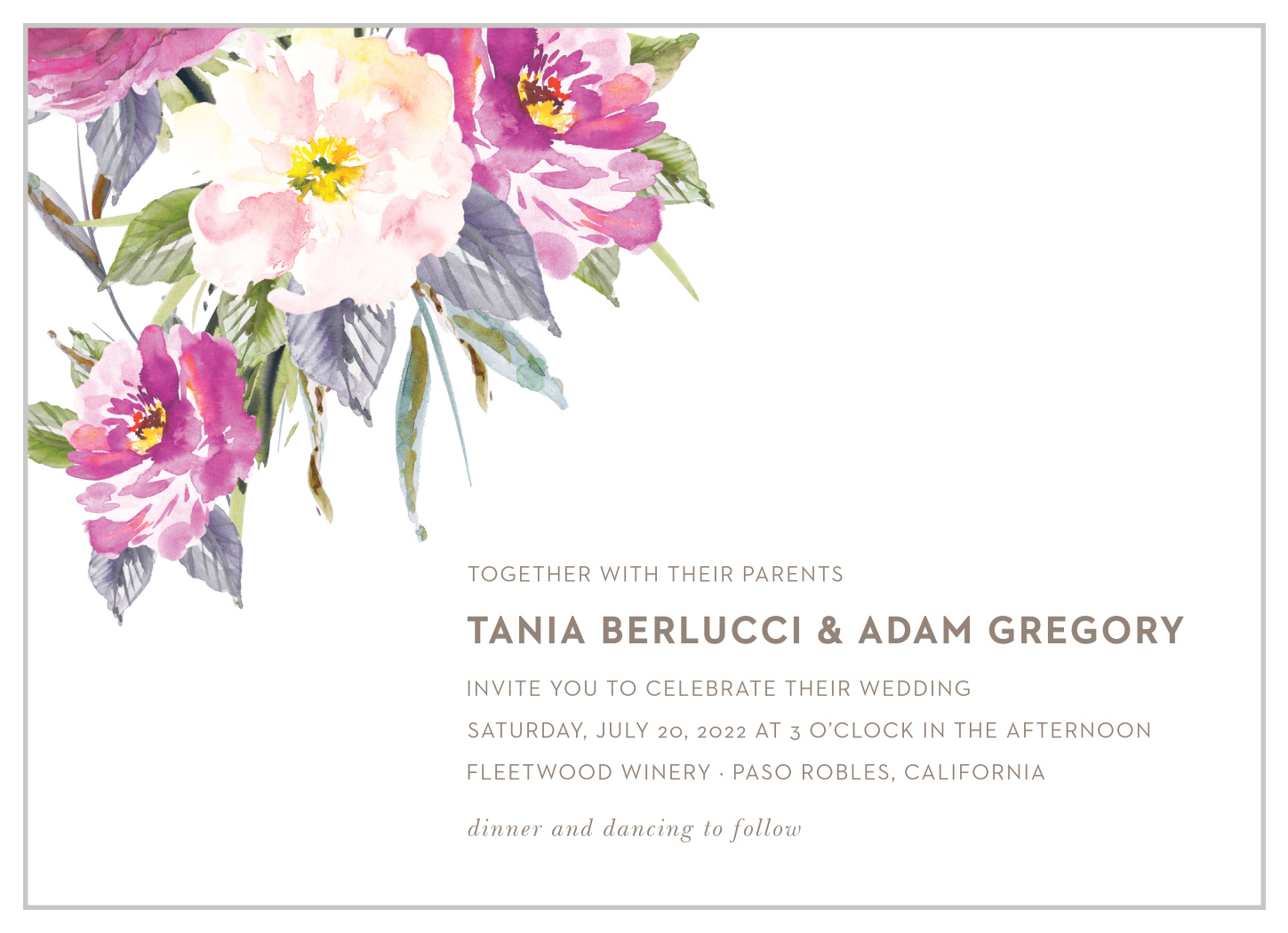 Simple Spring Wedding Invitations by Basic Invite