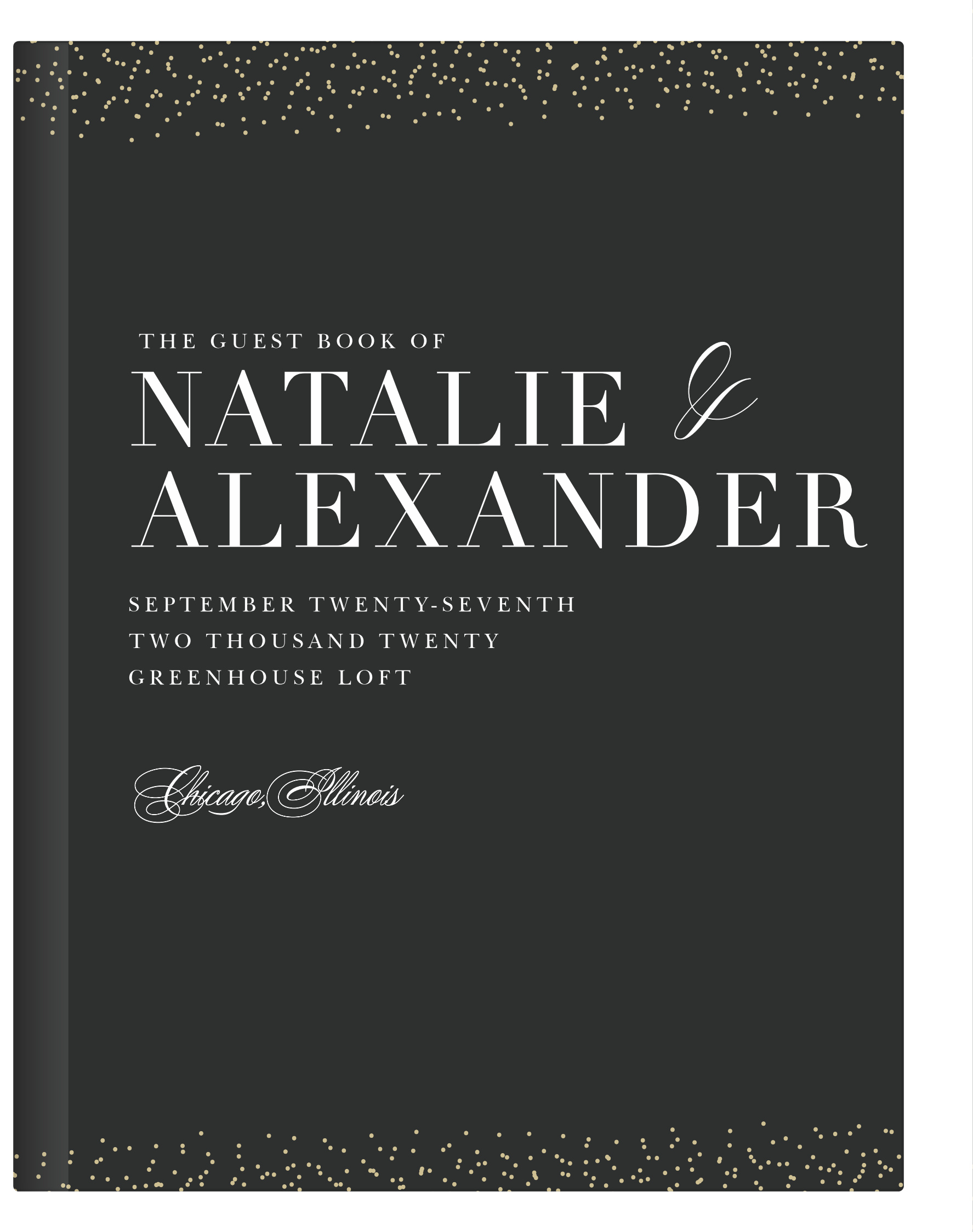 Luminous Sparkles Guest Book by Basic Invite