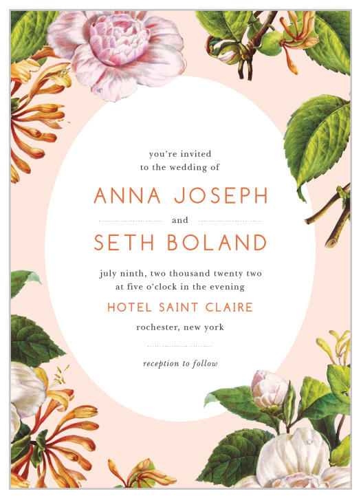 Spring Blush Wedding Programs by Basic Invite