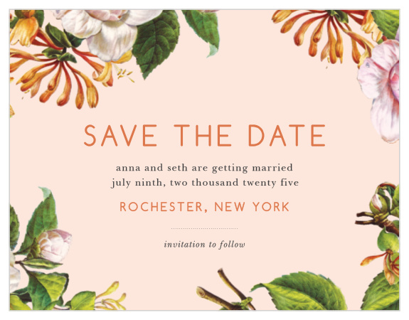 Spring Blush Save the Date Magnets by Basic Invite
