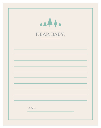 Letter To Baby Baby Shower Games - Match Your Color & Style Free!