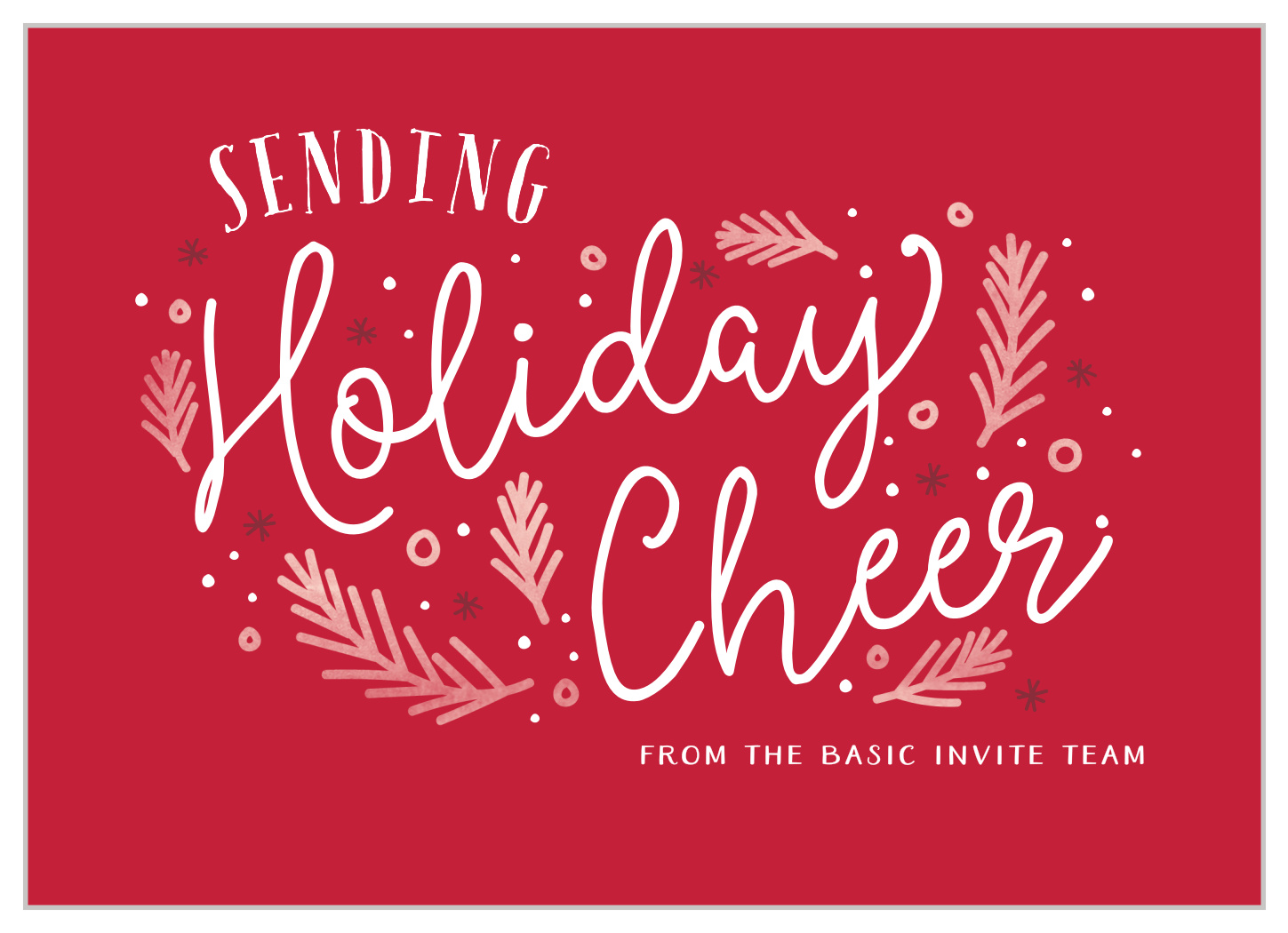 Scripted Cheer Corporate Holiday Cards by Basic Invite