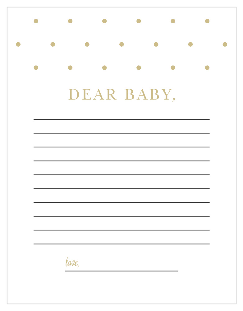 Darling Dots Letter to Baby by Basic Invite