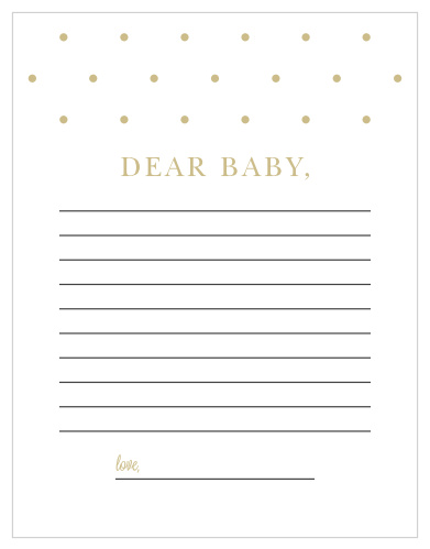 Letter To Baby Baby Shower Games - Match Your Color & Style Free!