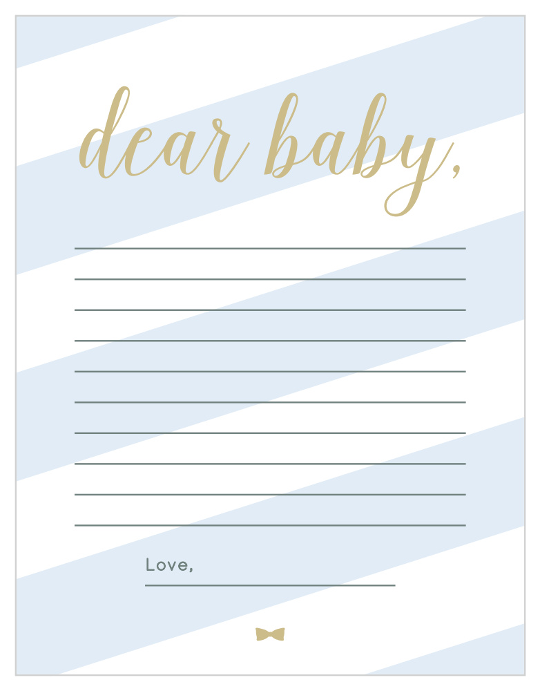 Stunning Stripes Letter to Baby by Basic Invite
