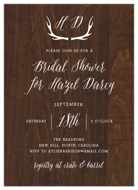 Rustic Bridal Shower Invitations - Match Your Color & Style Free!