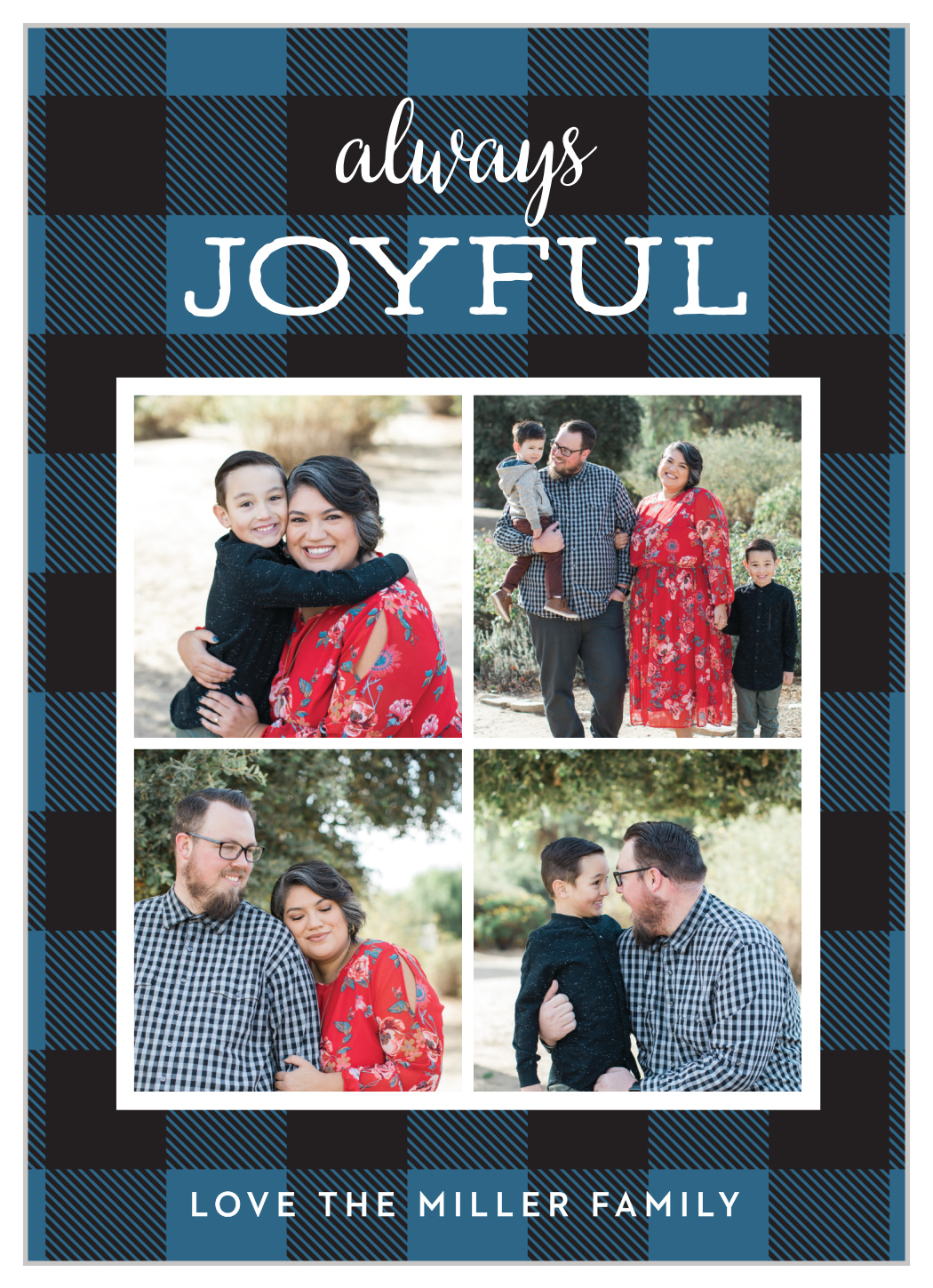 Rustic Plaid Holiday Cards by Basic Invite