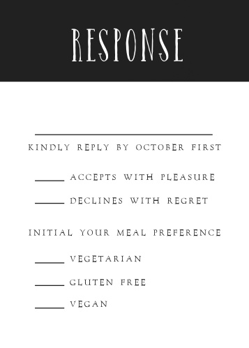 Gothic Magic Accommodation Cards by Basic Invite