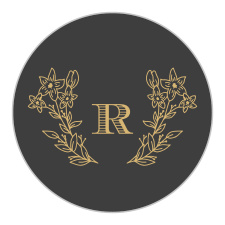 Dark Monogram Wedding Programs by Basic Invite