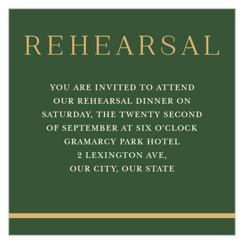 Emerald Border Response Cards by Basic Invite