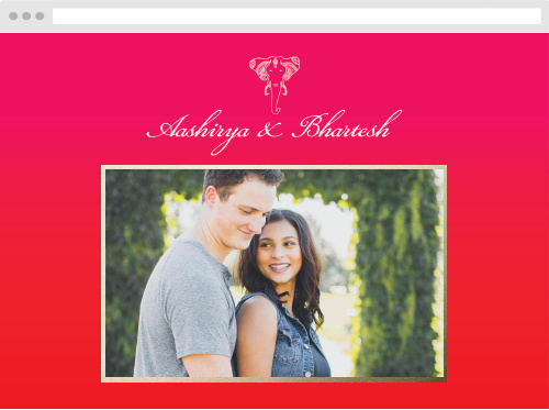 India Ombre Wedding Programs by Basic Invite