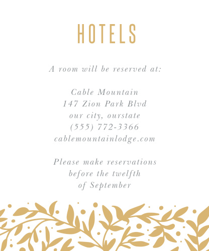 Customizable Wedding Accommodation Cards By Basic Invite