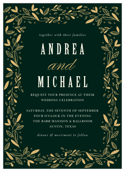 Forest Wedding Invitations - Match Your Color & Style Free!