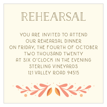 Rustic Fall Direction Cards by Basic Invite