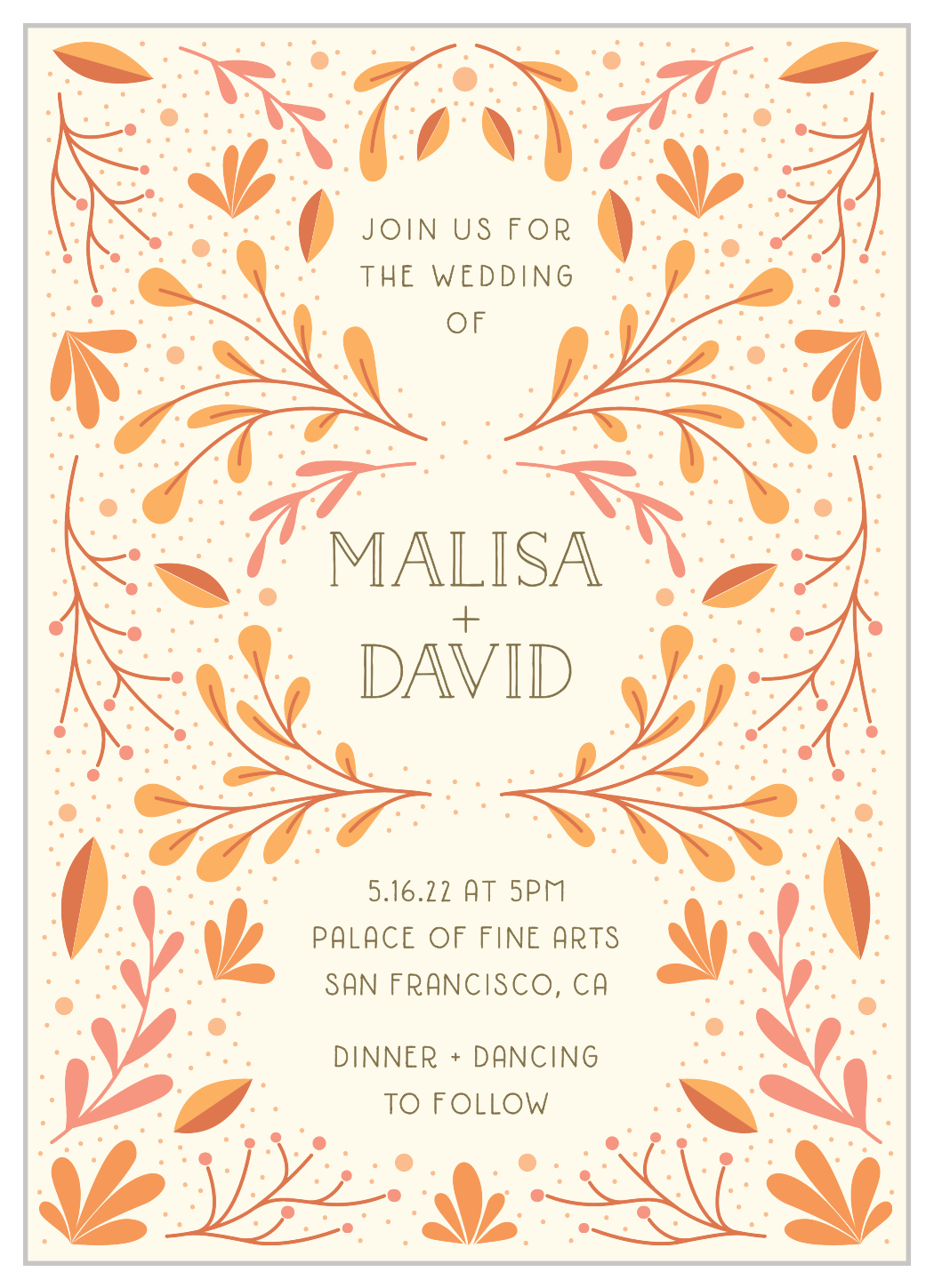 Rustic Fall Wedding Invitations by Basic Invite