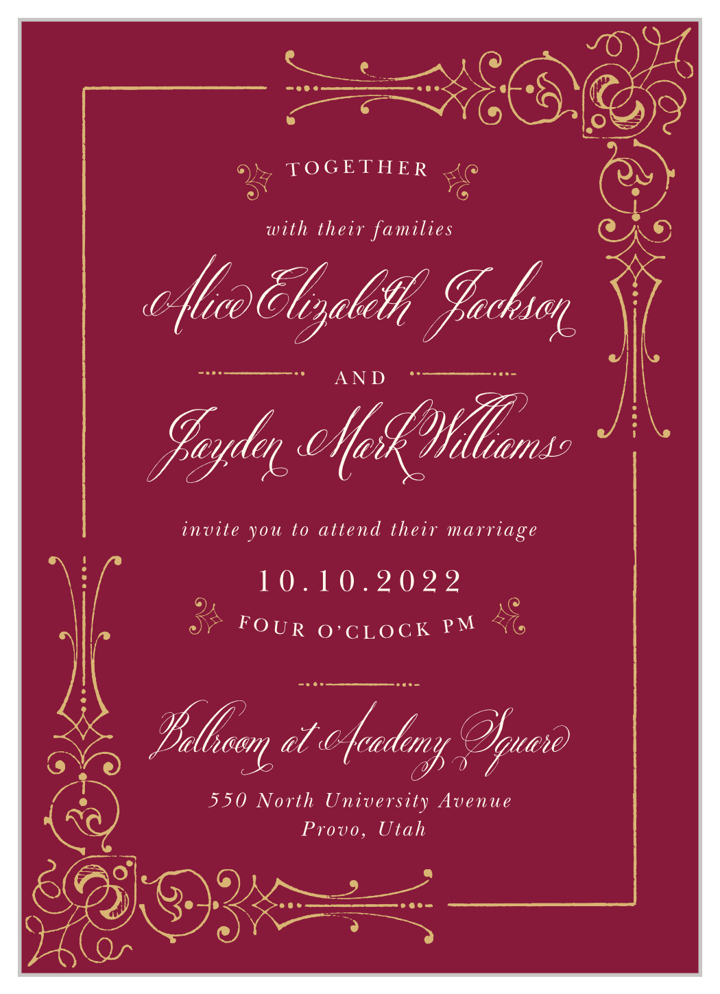 Royal Fairytale Wedding Invitations by Basic Invite