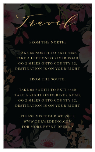 Gothic flowers Rehearsal Cards by Basic Invite