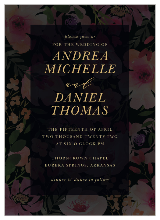 Gothic Flowers Wedding Programs by Basic Invite