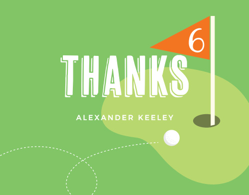 Golf Thank You Cards - Match Your Color & Style Free!
