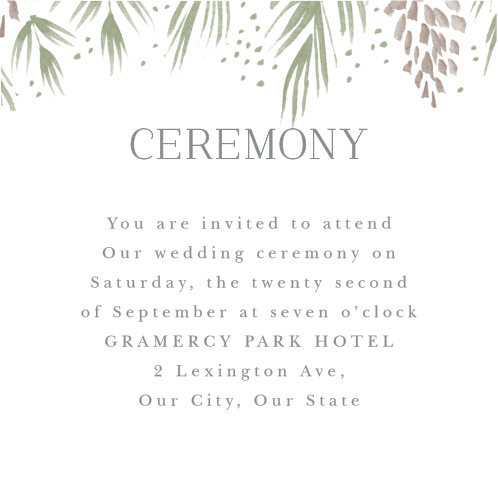 Wedding Reception Cards and Wedding Ceremony Cards by Basic Invite