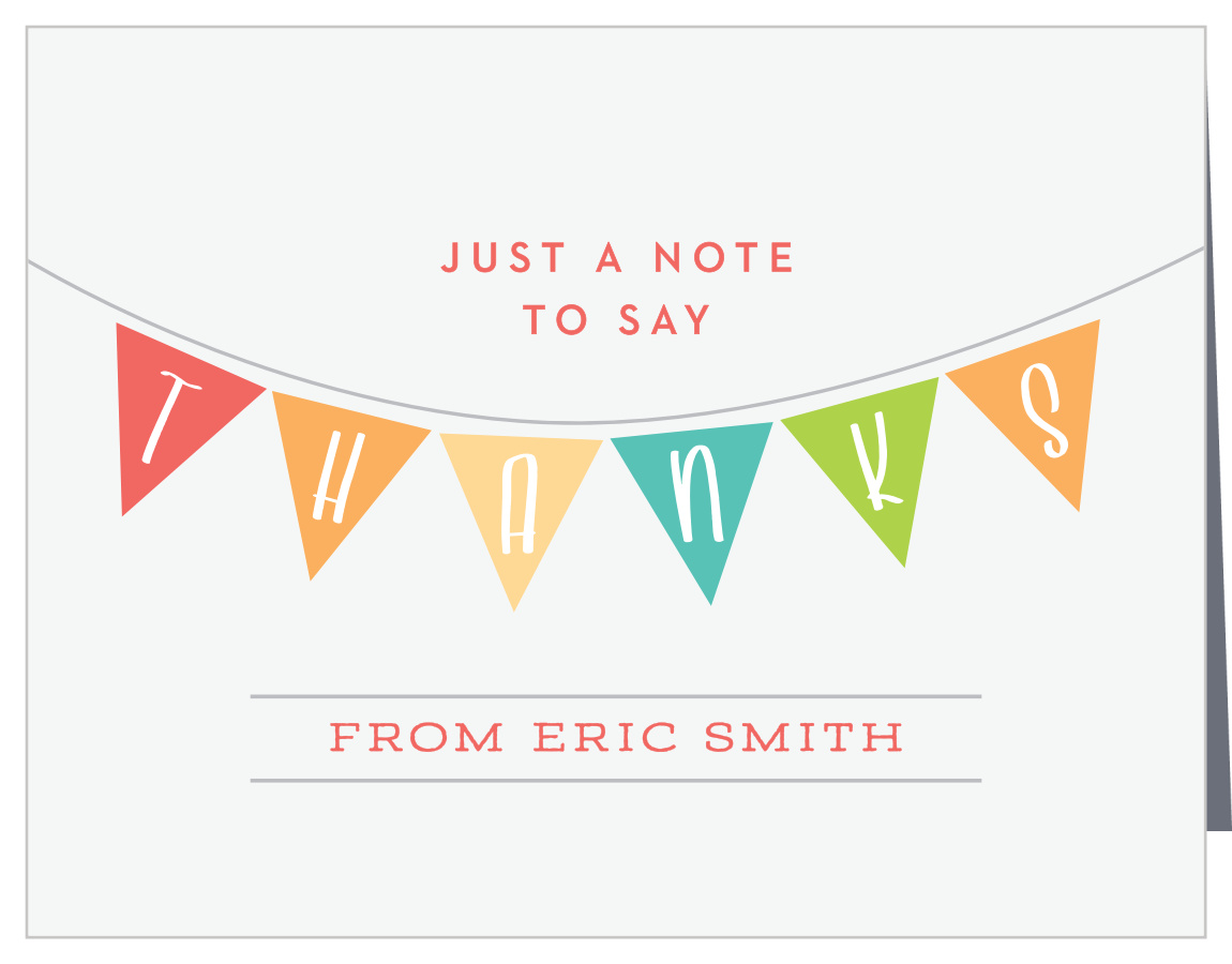 Party Flags Milestone Birthday Thank You Cards by Basic Invite