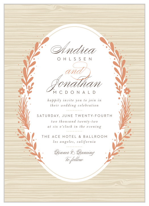 Rustic Wedding Invitations - Match Your Color & Style Free!