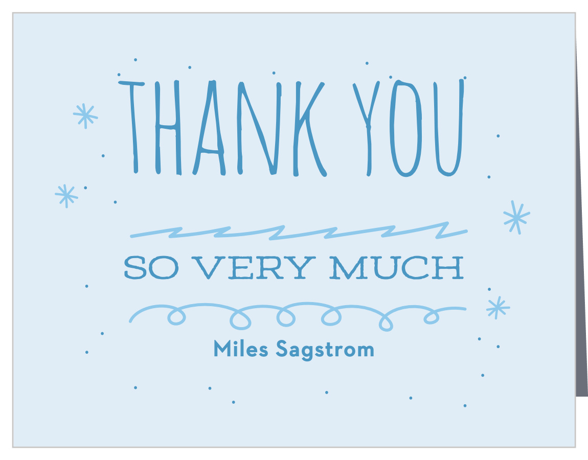 Little Man Children's Birthday Thank You Cards by Basic Invite
