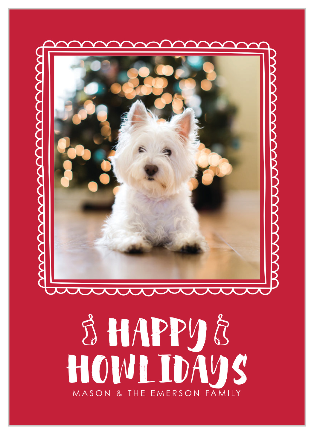 Happiest Howliday Holiday Cards by Basic Invite