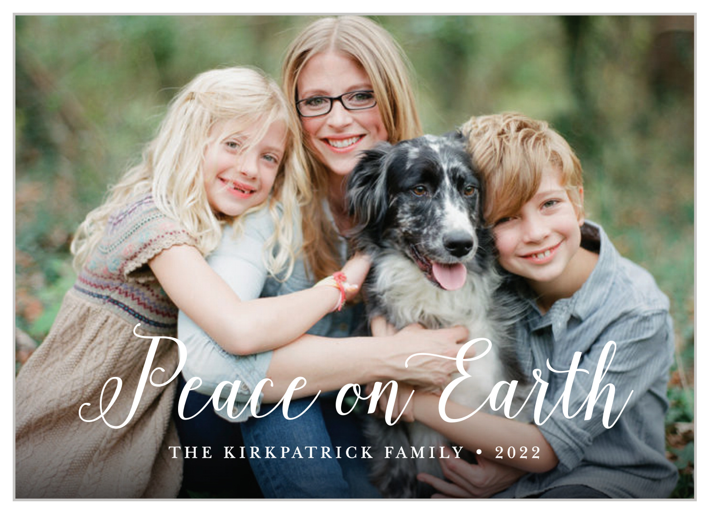 Family Peace Christmas Cards by Basic Invite
