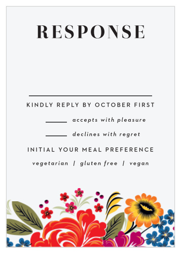 Spanish Florals Wedding Website by Basic Invite