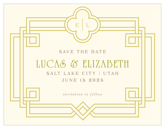 Irish Deco Wedding Invitations by Basic Invite
