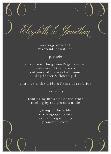 Gothic Script Wedding Invitations by Basic Invite