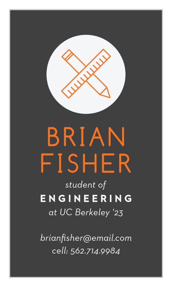 Engineering Student Business Cards by Basic Invite