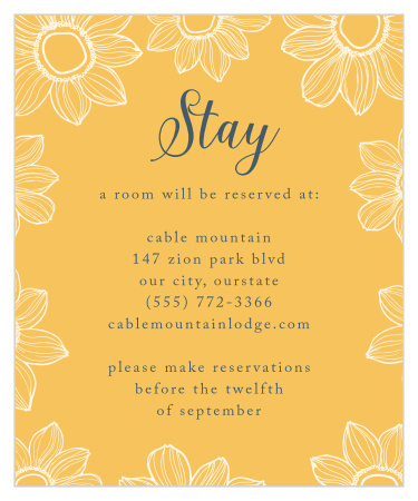 Sunflower Nuptials Wedding Invitations by Basic Invite