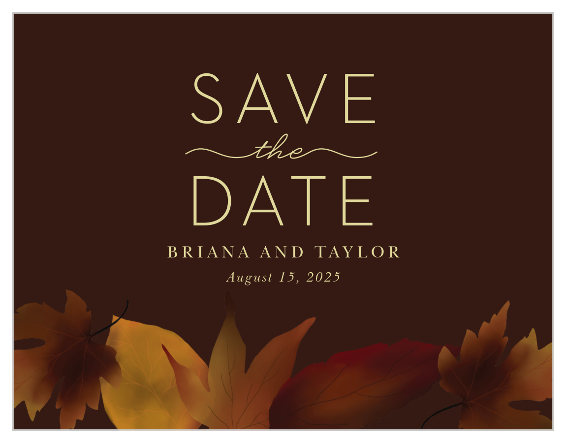 Fall Leaves Save the Date Cards By Basic Invite fall-leaves-save-the-date-cards-by-basic-invite