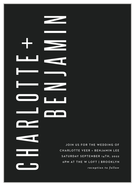 Wedding Invitations Without Photos