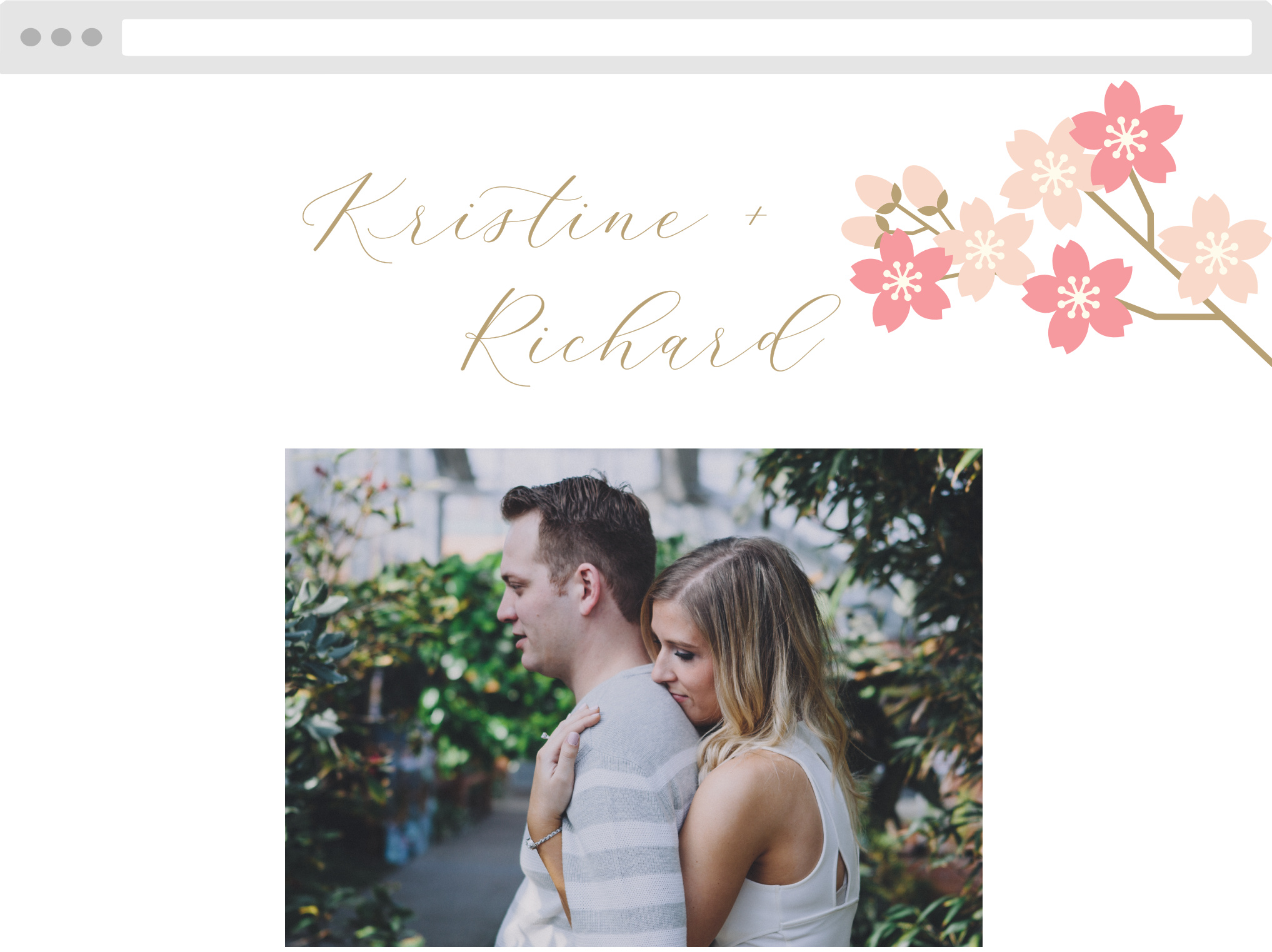 Sweet Blossoms Save the Date Magnets by Basic Invite