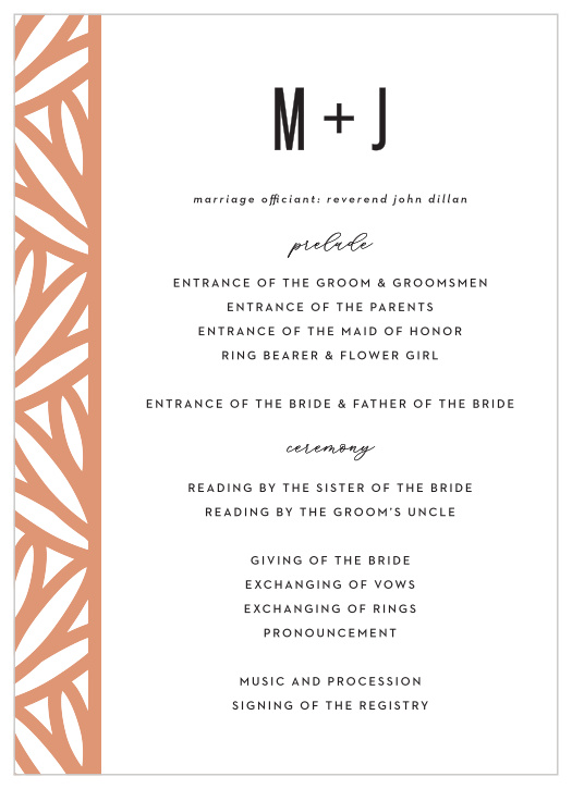 Bold Frame Wedding Menus by Basic Invite