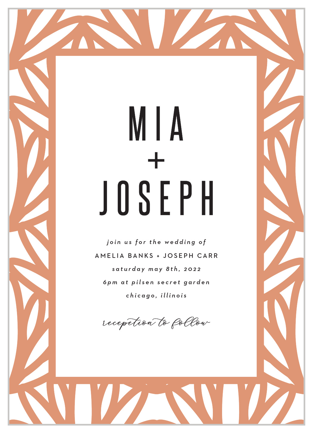 Bold Frame Wedding Invitations by Basic Invite