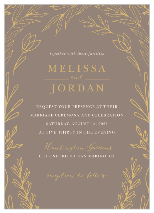 Foliage Arch Direction Cards by Basic Invite