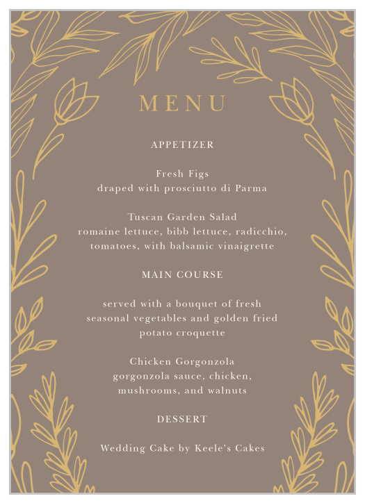 Wedding Menus | Design Your Menu Cards Instantly Online!