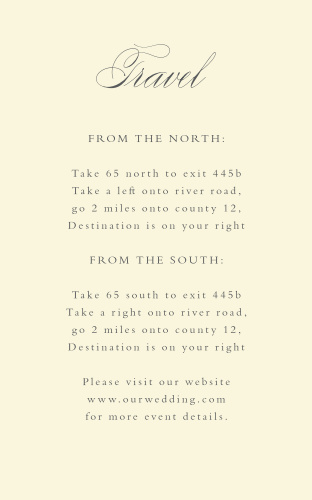 Rustic Ampersand Accommodation Cards by Basic Invite