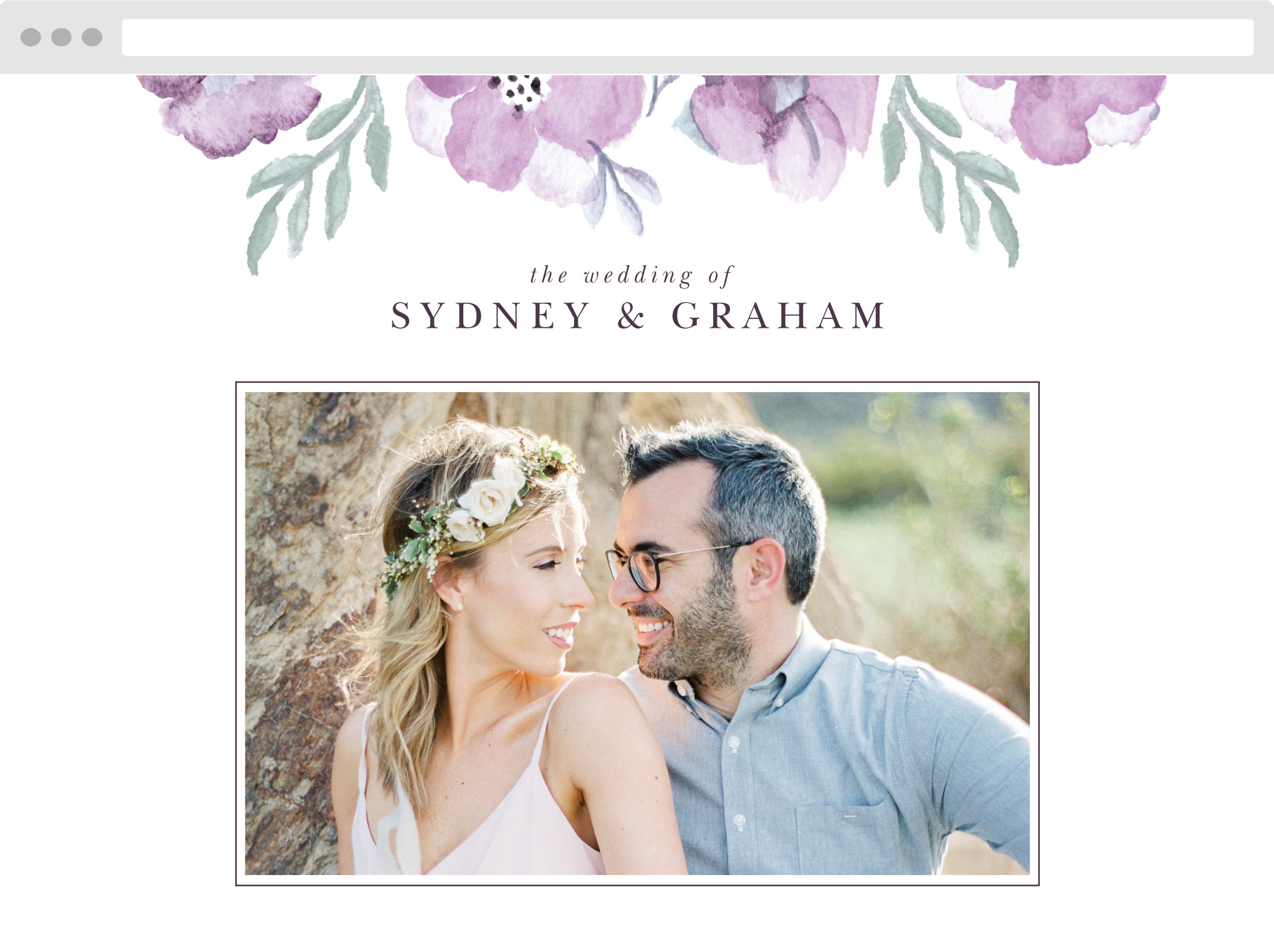 Mauve Medley Wedding Invitations by Basic Invite