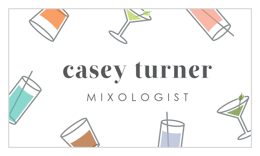 Mixologist Glasses Business Cards by Basic Invite